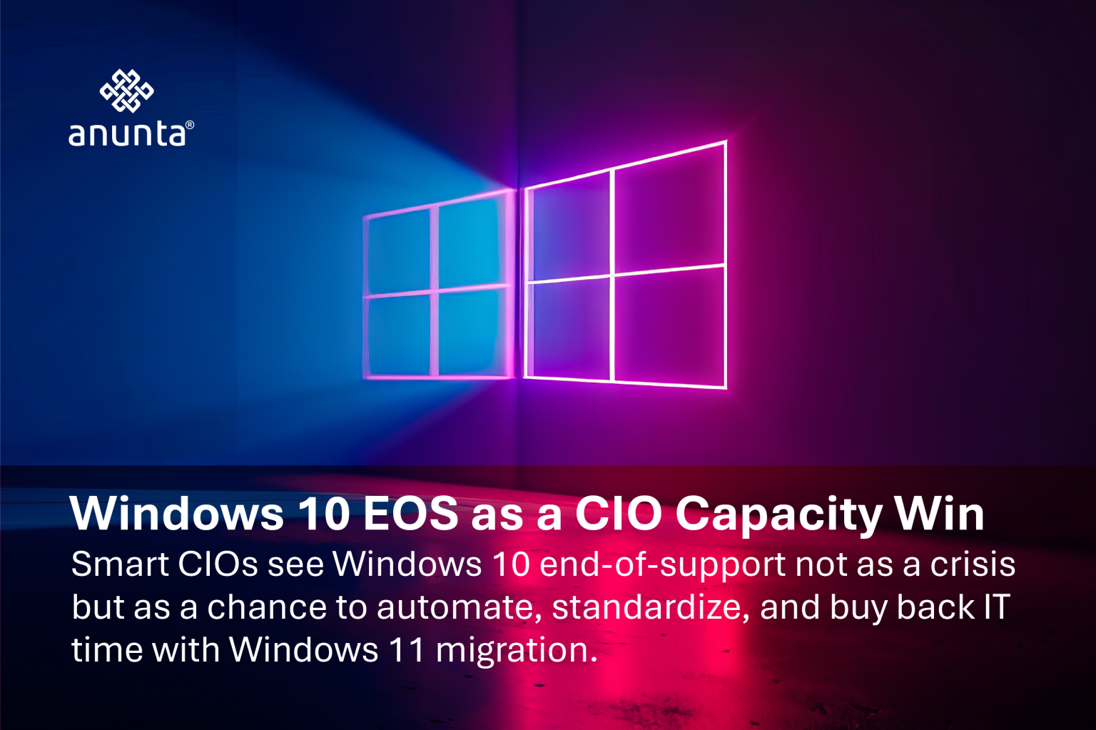How CIOs Turn Windows 10 EOS Into an IT Capacity Win - Anunta